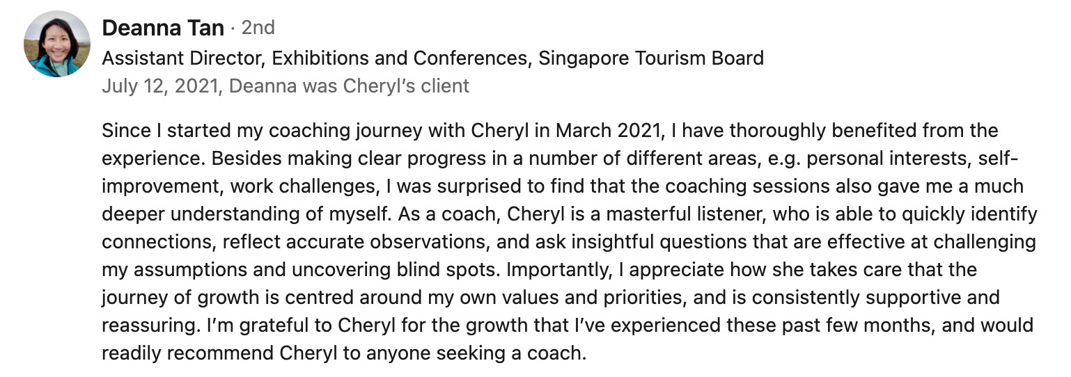 Coaching – Cheryl Sim